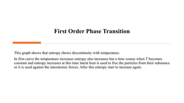 1st AND 2nd ORDER PHASE TRANSITION | PPTX | Physics | Science