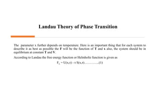 1st AND 2nd ORDER PHASE TRANSITION | PPTX