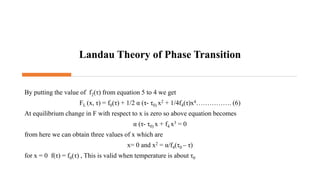 1st AND 2nd ORDER PHASE TRANSITION | PPTX