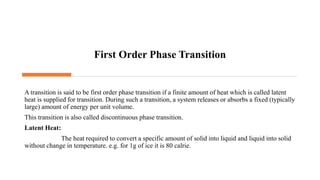 1st AND 2nd ORDER PHASE TRANSITION | PPTX