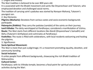 presentation on Ramvera mela and Pandharpor Wari | PPTX