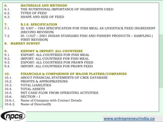 Production and Formulation of Fish and Shrimp (Prawn) Feed | PPTX