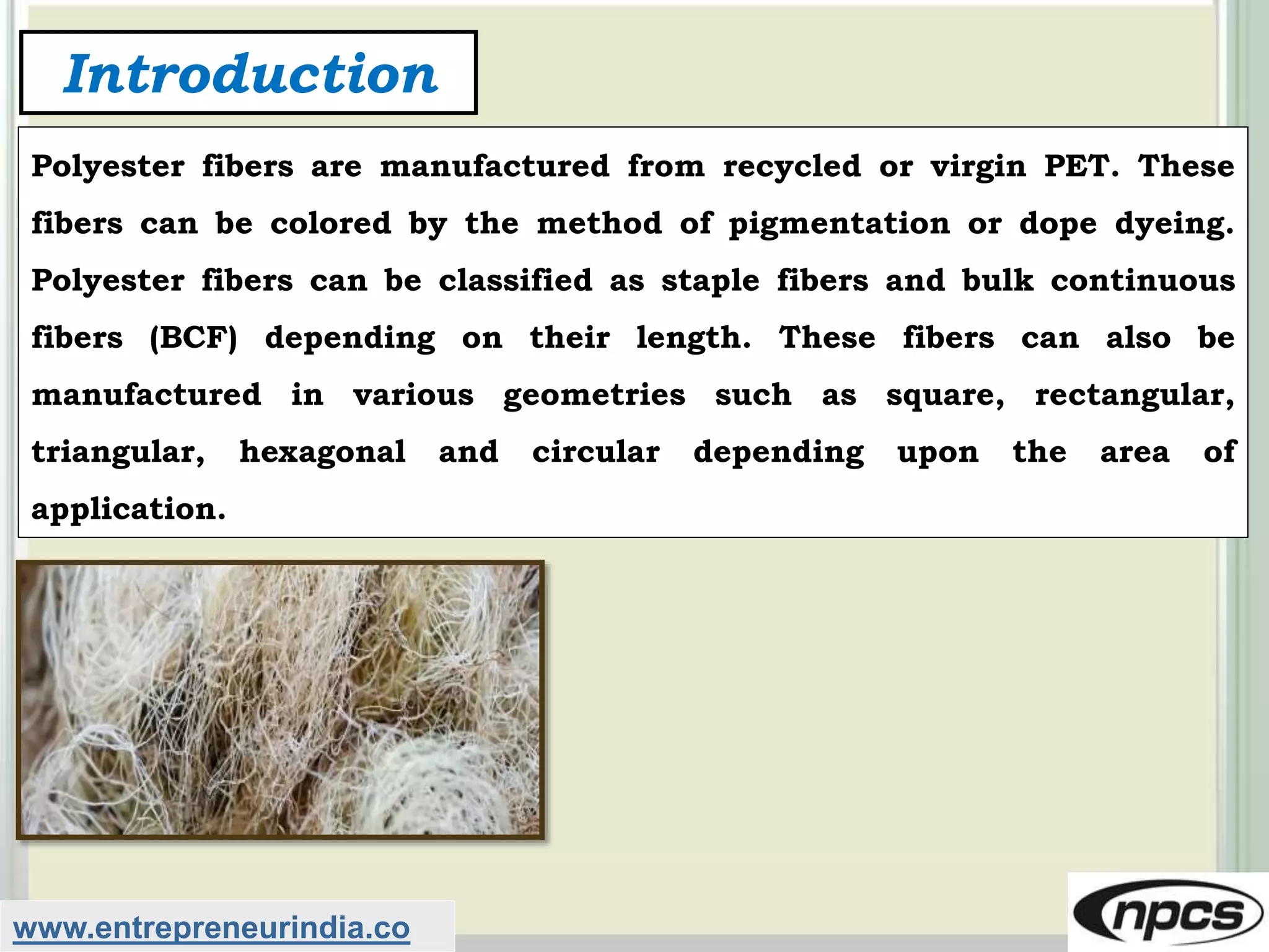 Production of Polyester Fiber from Corn/Starch | PPT