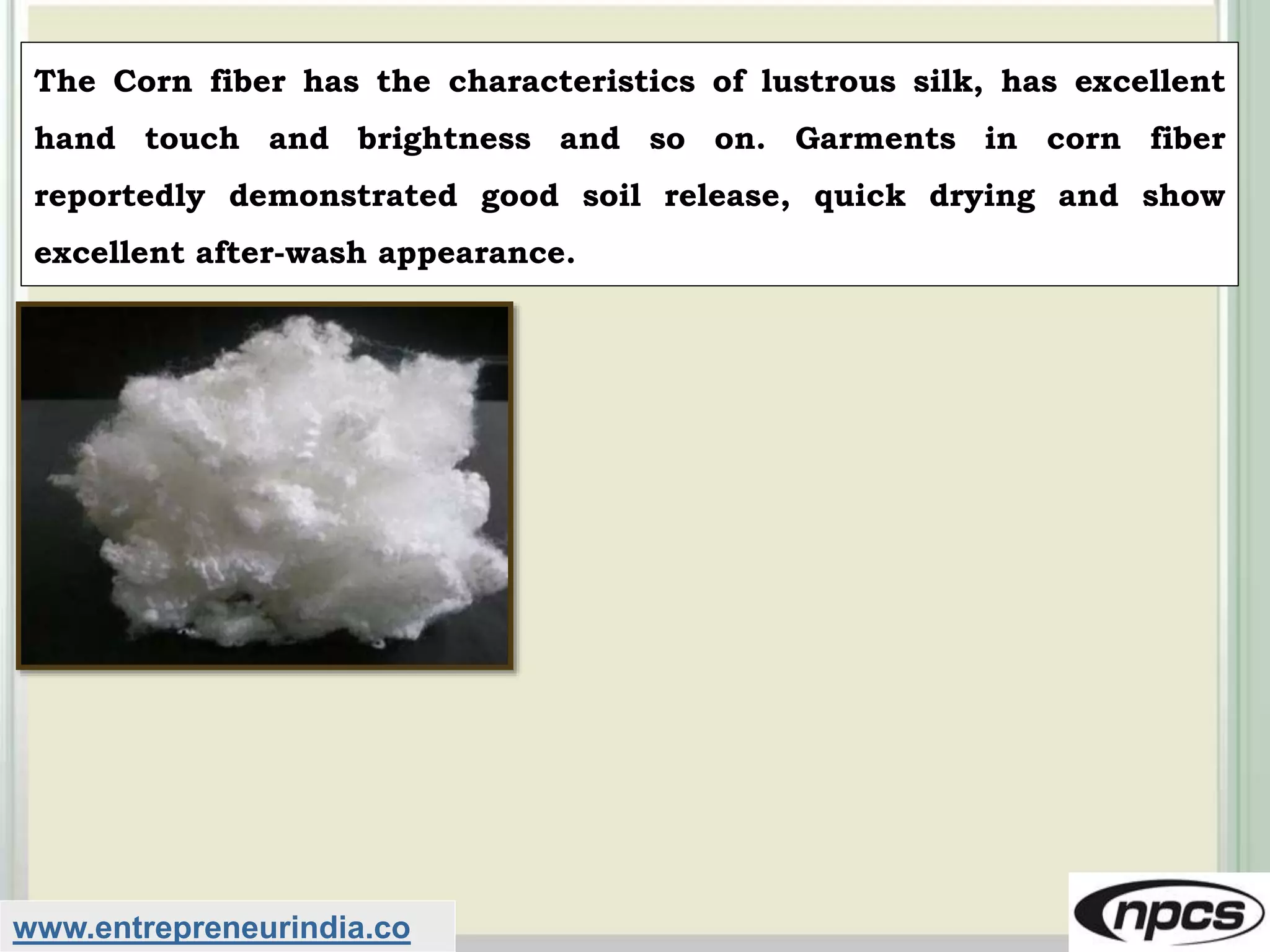 Production of Polyester Fiber from Corn/Starch | PPT