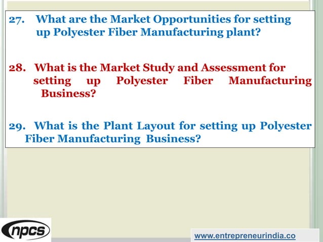 Production of Polyester Fiber from Corn/Starch | PPT