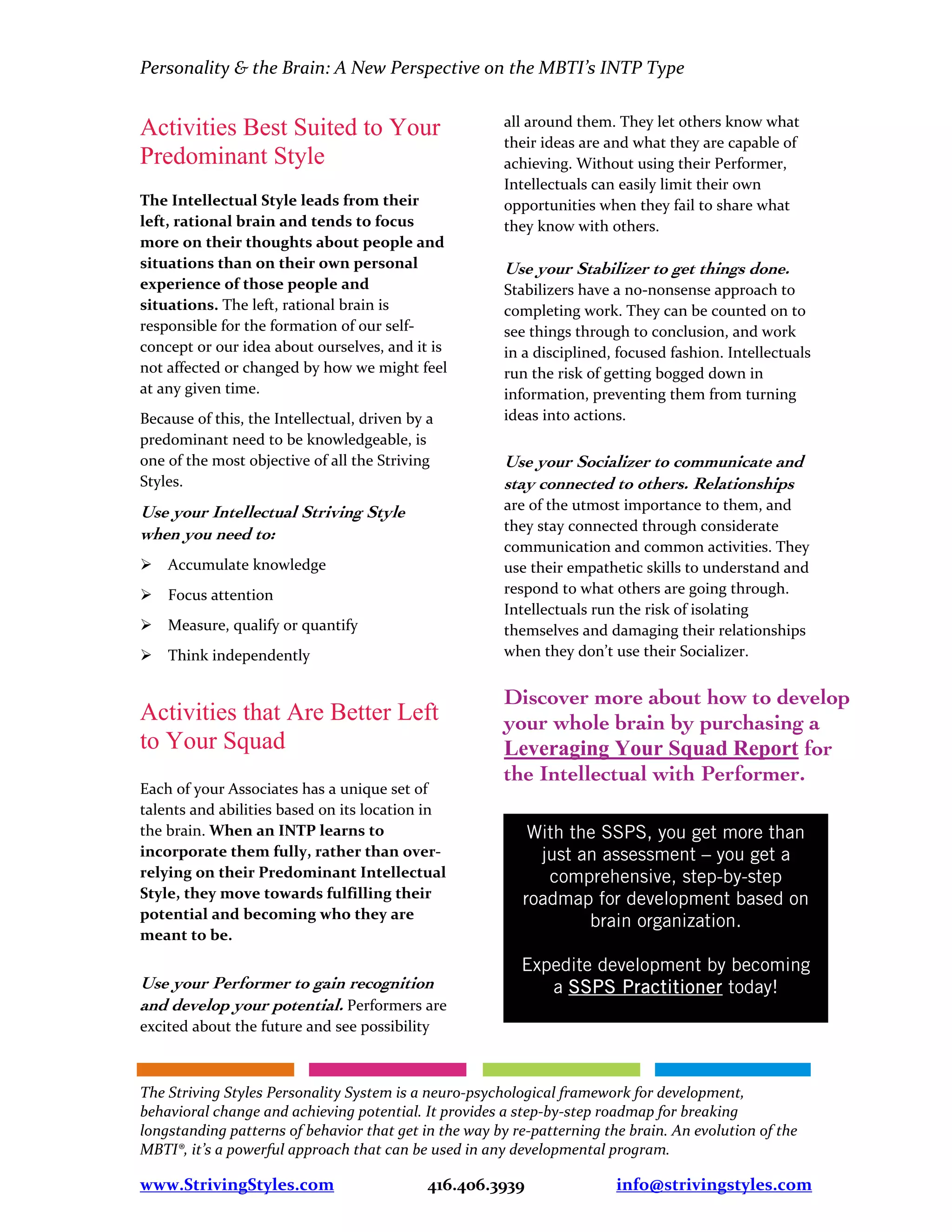 Personality & the Brain: A new perspective on the INTP | PDF | Brain ...