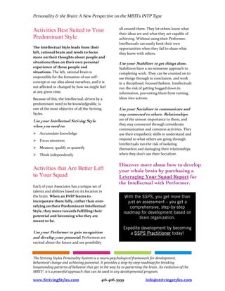 Personality & the Brain: A new perspective on the INTP | PDF | Brain ...