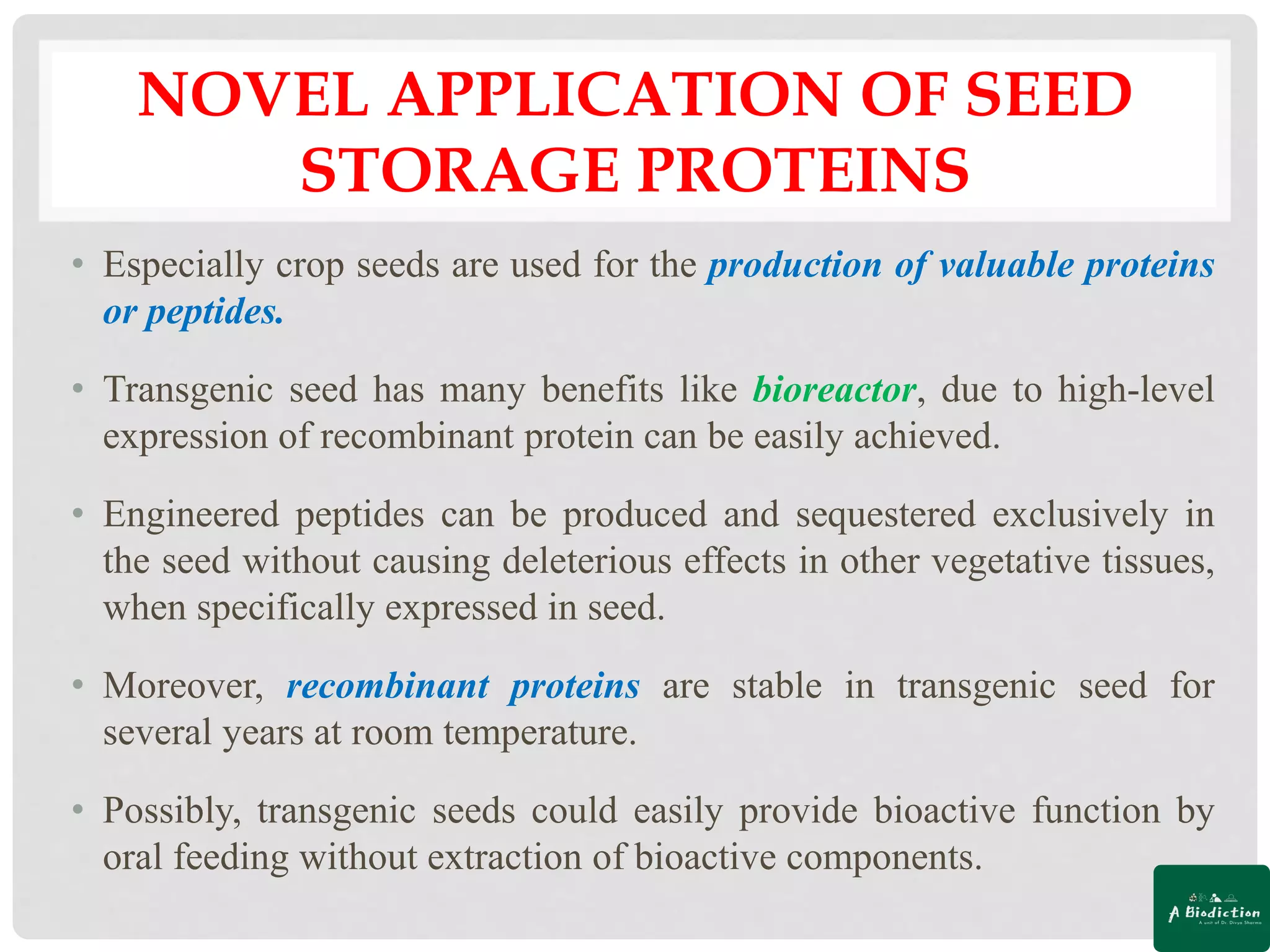 Seed Storage Proteins in Plants | PDF