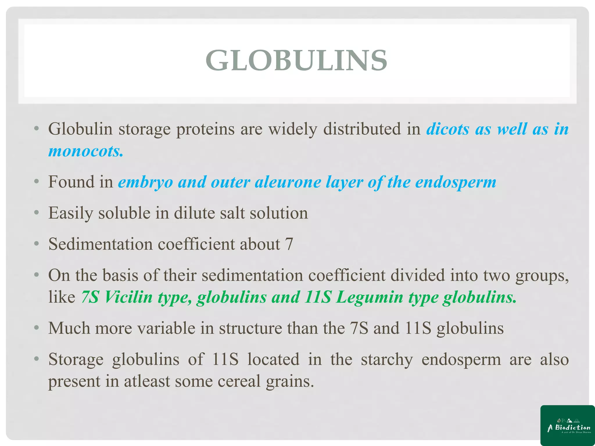 Seed Storage Proteins in Plants | PDF