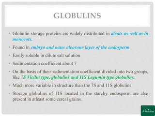 Seed Storage Proteins in Plants | PDF