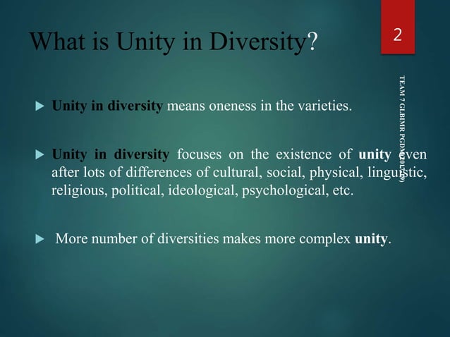 UNITY IN DIVERSITY- A NEW APPROACH TO TEAM PERFORMANCE | PPTX | Human ...