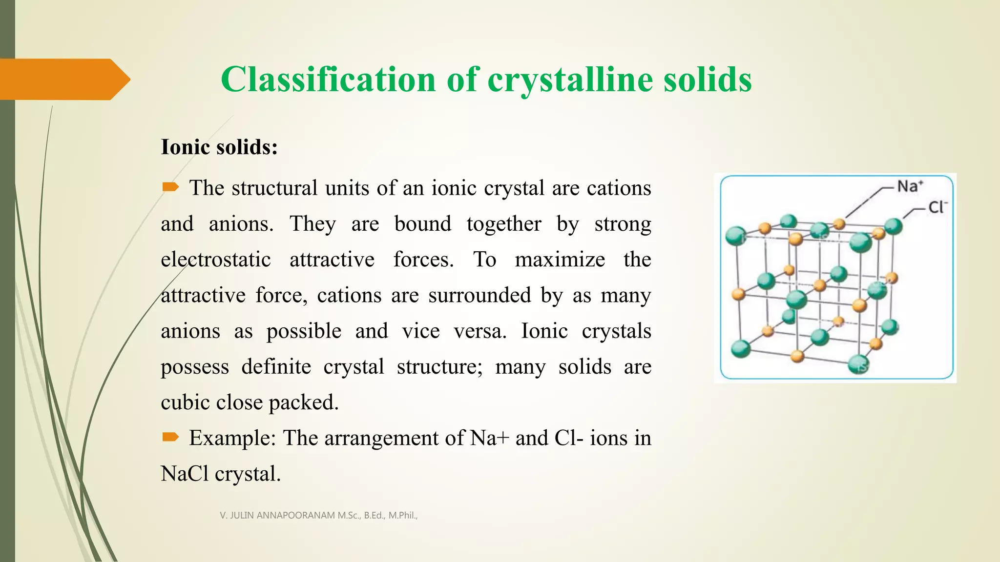 CRYSTAL STRUCTURE AND ITS TYPES-SOLID STATE PHYSICS | PPTX | Chemistry ...