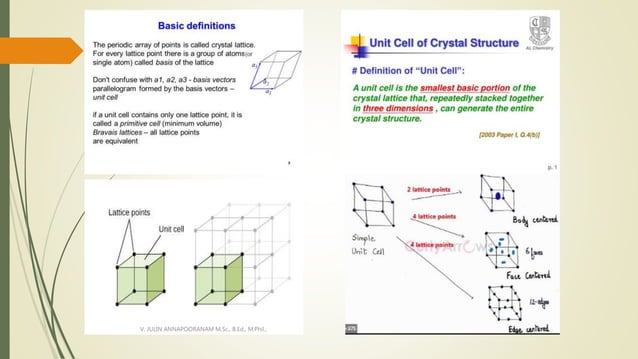 CRYSTAL STRUCTURE AND ITS TYPES-SOLID STATE PHYSICS | PPTX | Chemistry ...