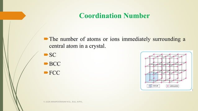 CRYSTAL STRUCTURE AND ITS TYPES-SOLID STATE PHYSICS | PPTX | Chemistry ...