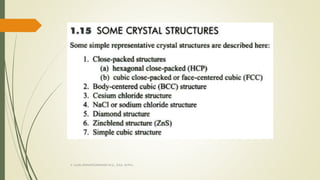 CRYSTAL STRUCTURE AND ITS TYPES-SOLID STATE PHYSICS | PPTX