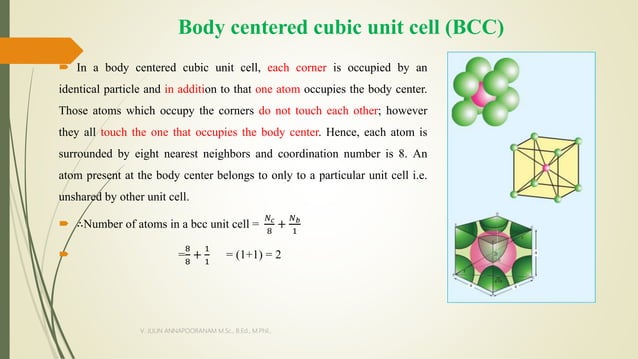 CRYSTAL STRUCTURE AND ITS TYPES-SOLID STATE PHYSICS | PPTX | Chemistry ...