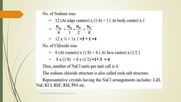 CRYSTAL STRUCTURE AND ITS TYPES-SOLID STATE PHYSICS | PPTX | Chemistry ...