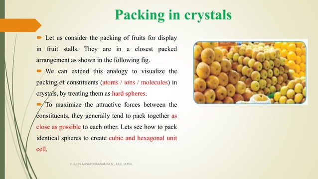 CRYSTAL STRUCTURE AND ITS TYPES-SOLID STATE PHYSICS | PPTX | Chemistry ...