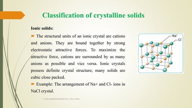 CRYSTAL STRUCTURE AND ITS TYPES-SOLID STATE PHYSICS | PPTX | Chemistry ...