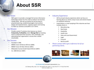 SSR Overview 2008 | PPT