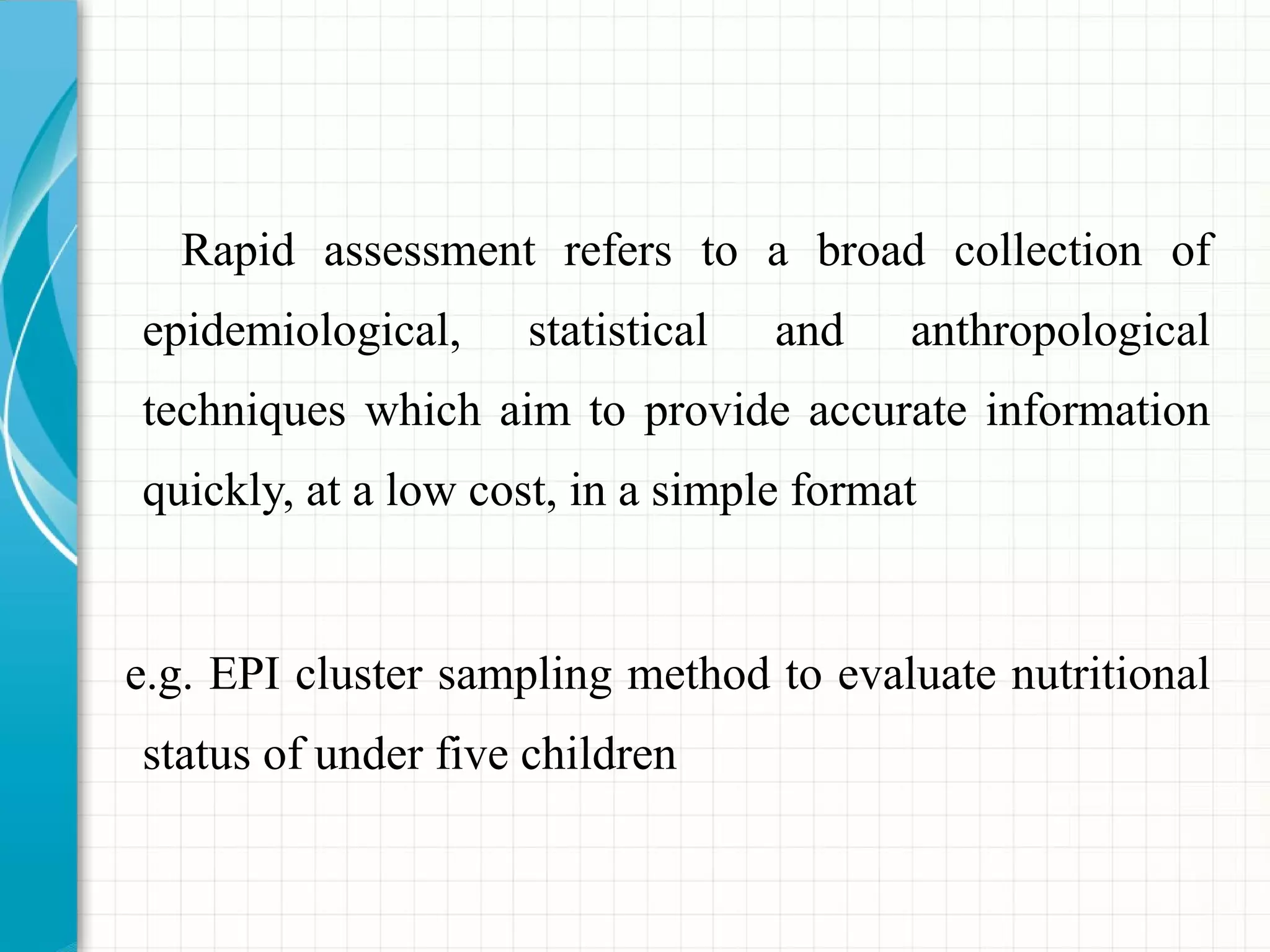 Rapid Epidemiological Methods | PPT