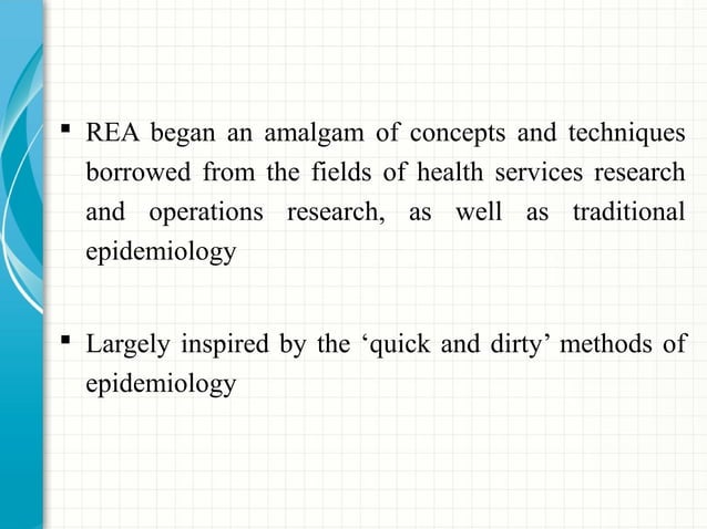 Rapid Epidemiological Methods | PPT