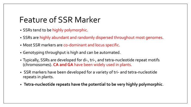 Ssr assignment | PPTX | Genetics | Science