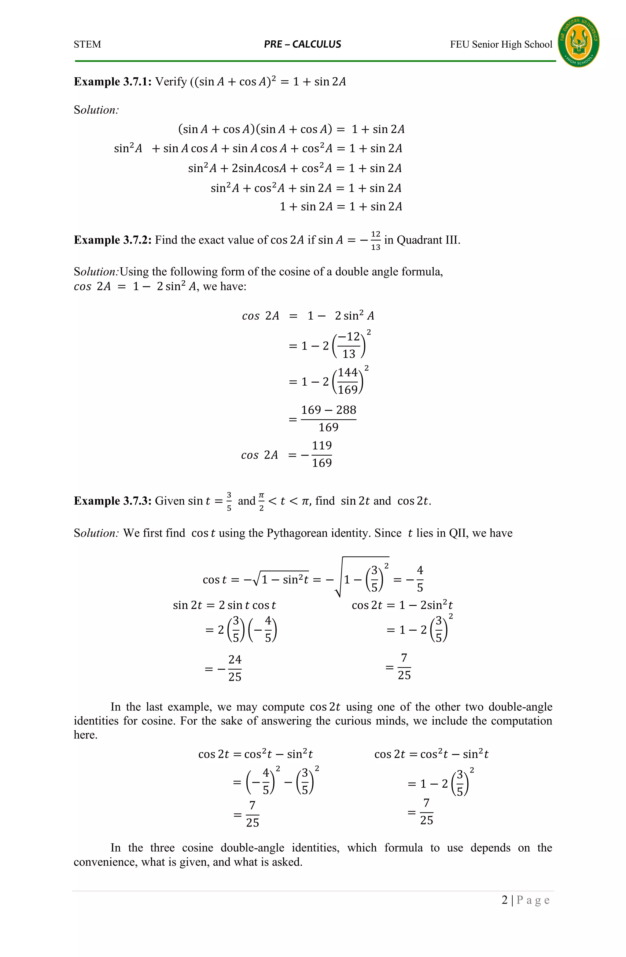 Leraning packet | PDF