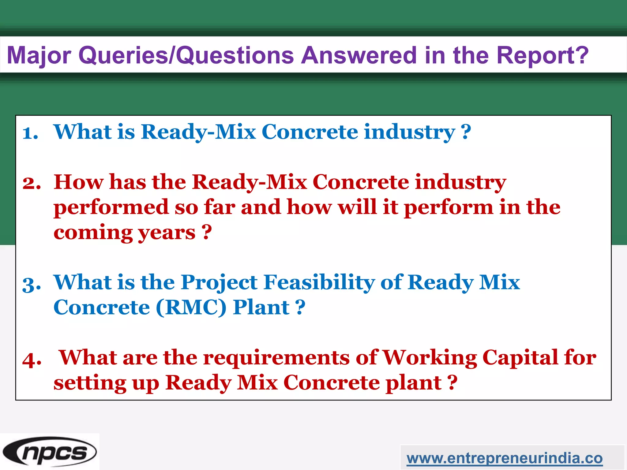 Ready Mixed Concrete. RMC Production | PPTX