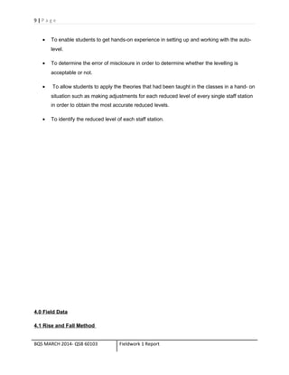 Site Surveying Report 1 (Levelling) | DOC
