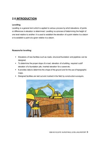 Ss report 1 ----levelling eport | DOCX | Geology | Science