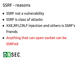 SSRF workshop | PPT