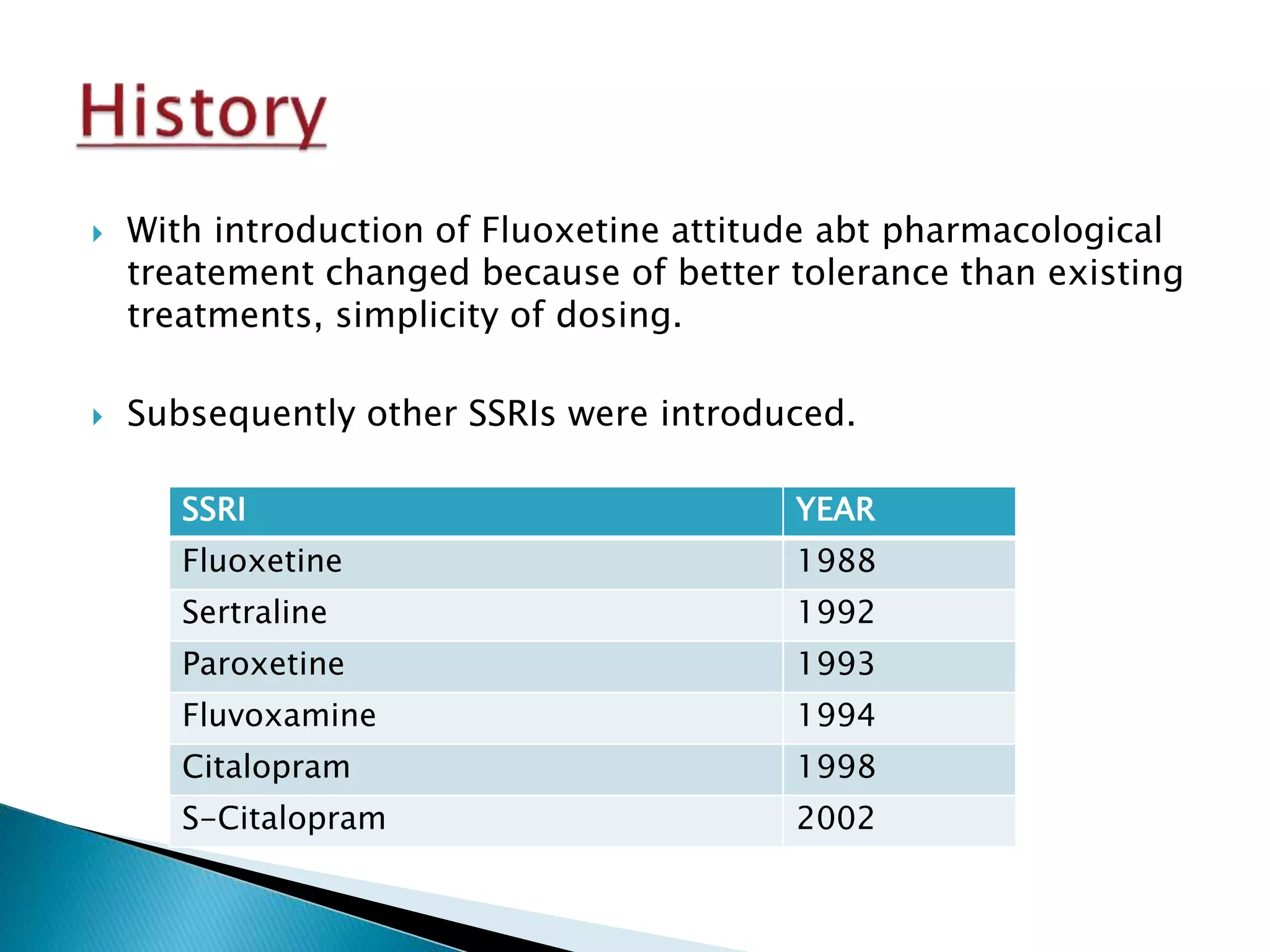 Selective Serotonin Reuptake Inhibitor | PPTX