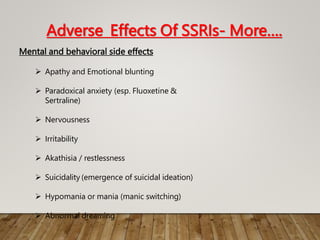 SSRI ANTI DEPPRESENT DRUGS- SEROTONIN SELECTIVE REUPTAKE INHIBITOR.pptx