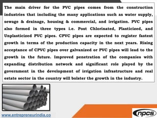 Rigid Polyvinyl Chloride (RPVC) Pipe Manufacturing Industry | PPTX