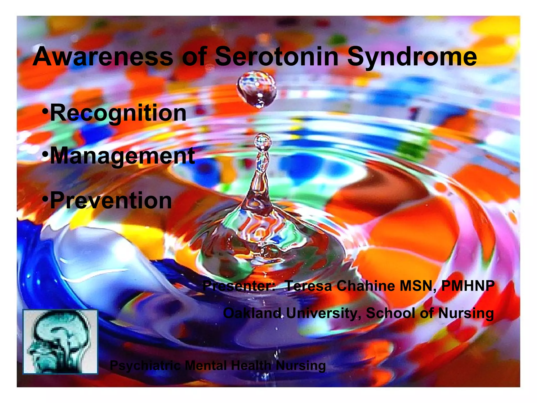 SSRIs and Serotonin Syndrome | PPT