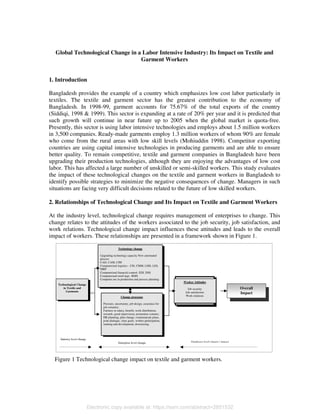 Global Technological Change in a Labor Intensive Industry: Its Impact ...