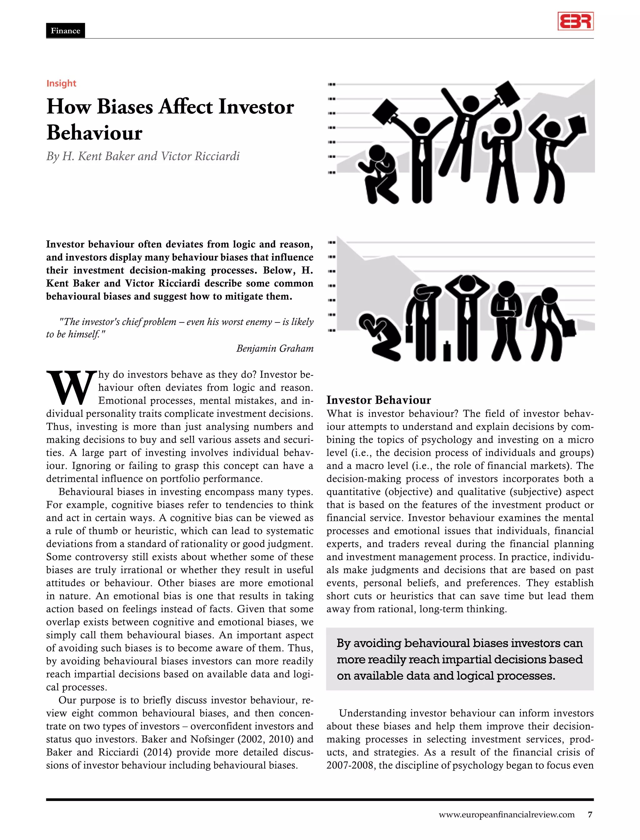 How Biases Affect Investor Behaviour | PDF | Stocks and Bonds ...