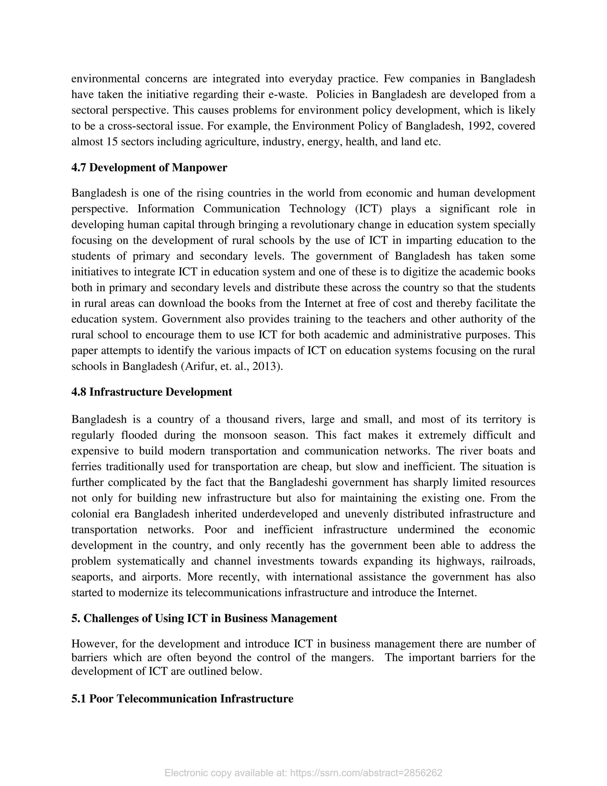 The Use of Information and Communication Technology (ICT) and Business ...