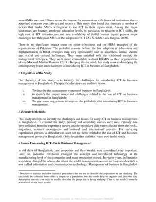 The Use of Information and Communication Technology (ICT) and Business ...