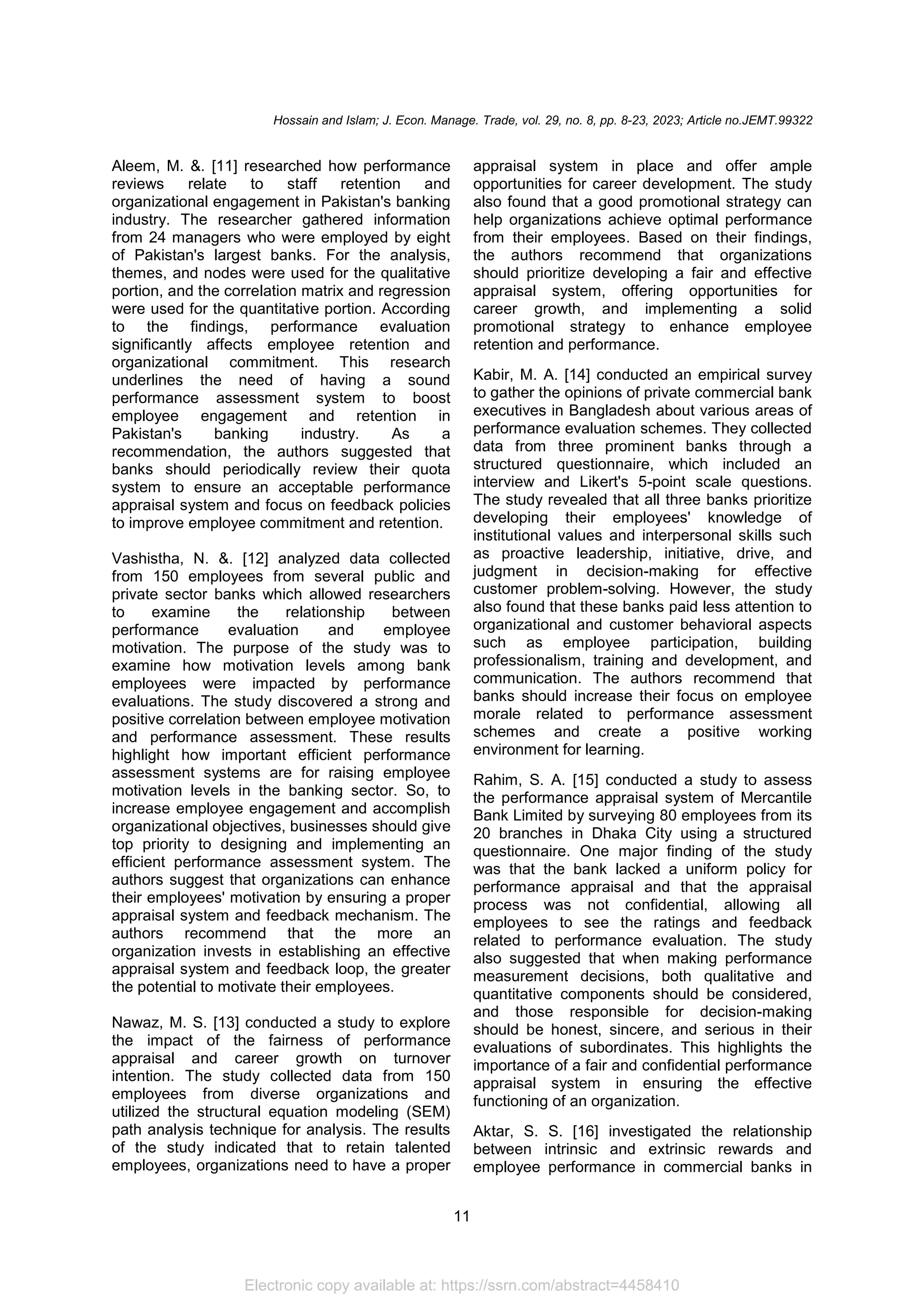 Impact of Effective Performance Appraisal Systems on Employee ...