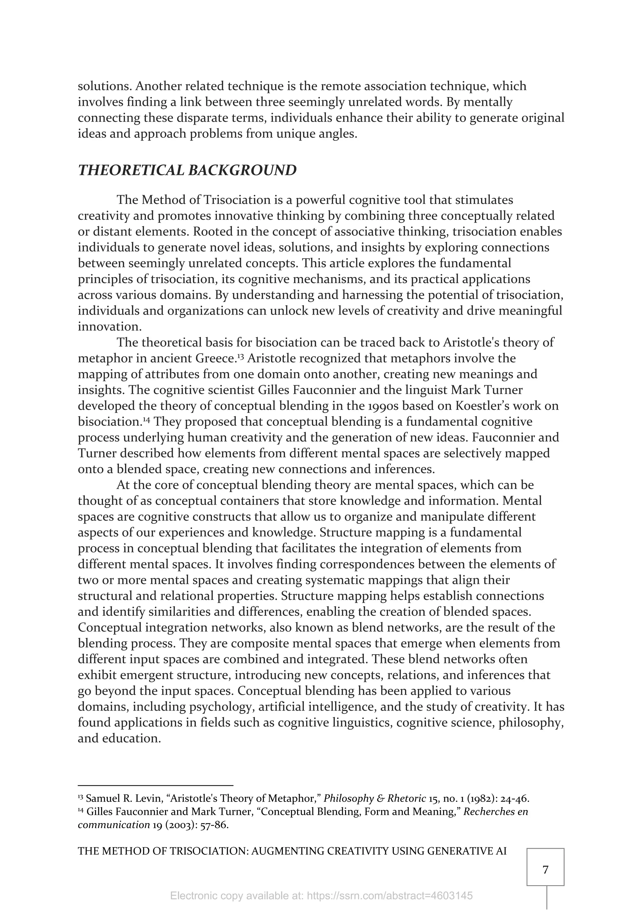 The Method of Trisociation | PDF
