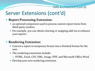 SQL Server Reporting Services | PPTX