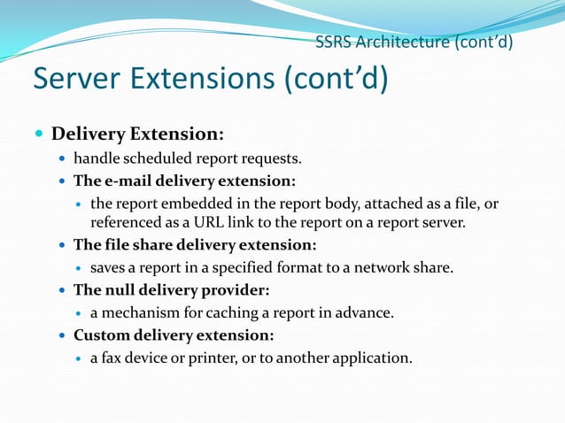SQL Server Reporting Services | PPTX | Databases | Computer Software and Applications