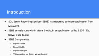 MSBI-SQL Server Reporting Services | PPT