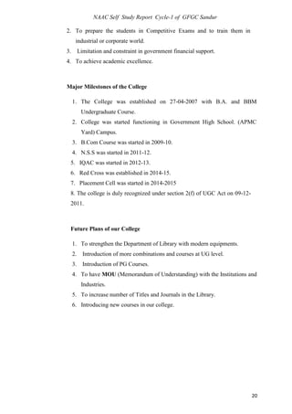 NAAC IQAC SSR Sample edited for betterment | PDF