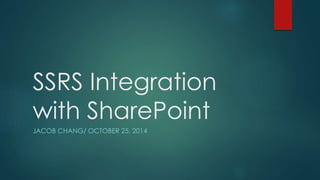 SSRS integration with share point | PPTX