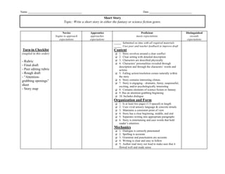 Ss rubric | PPT