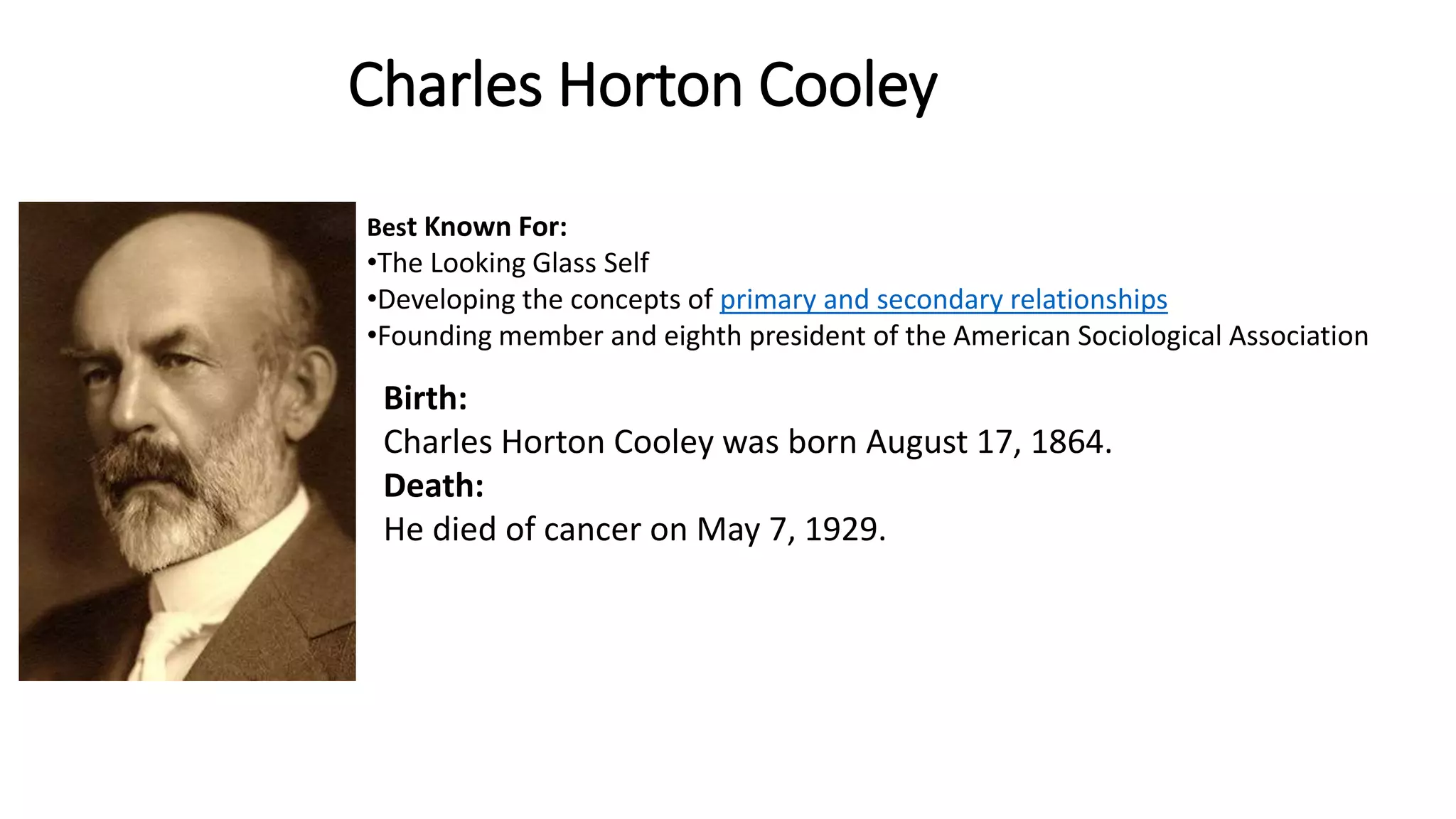 Charles Horten cooley, Jane Adam, Robert k Merton | PPT