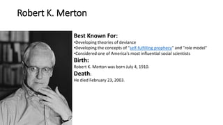 Charles Horten cooley, Jane Adam, Robert k Merton | PPT